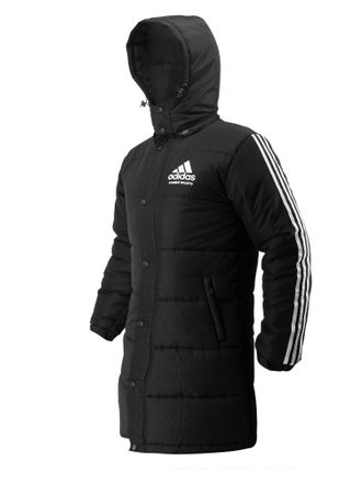 adidas Herren Long Parka, schwarz, XXL