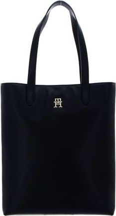 Tommy Hilfiger Cabas Femme Sac TH Casual Slim Tote Ns Poches Intérieures, Noir (Black), Taille Unique