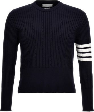 Thom Browne Rundhalspullover - Blau