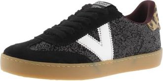 Victoria Basket Basse Berlin Ciclista Paillettes & Pi&egrave;ces en Contraste & Semelle Caramel 1126223 pour Femme Negro 40