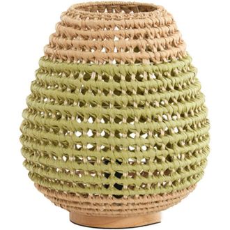 Light & Living Tischlampe - Kalipa - grün - rattan - - Light&living