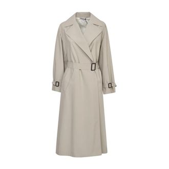 Max Mara Femme, Manteaux, Beige, Taille: 38 FR Trench Beige avec Mantellina