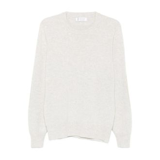 Brunello Cucinelli Rundhals-Pullover - - Knitwear - Herren - Grau - L