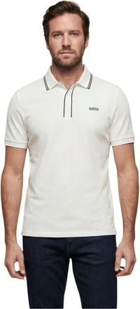 Guess Homme, Tops, Blanc, Taille: 2XL Polo &agrave; Manches Courtes et Col Rond