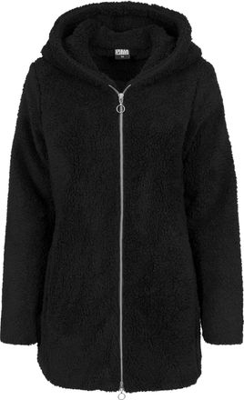 Urban Classics Damen Kapuzenpullover Ladies Sherpa Jacket, Schwarz (Black 7), X-Small