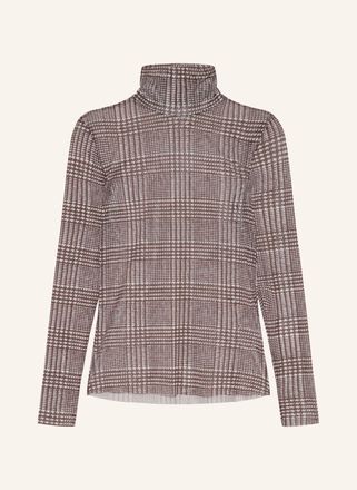 Rich & Royal Rollkragenshirt Aus Mesh braun