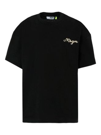 Msgm Cotton T-Shirt - Black