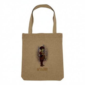 Fabulous Sac Shopping Tote Bag Aspect Lin - Adulting is Hard Collage Vintage Illustration Art Humour Parodie - Sac de Courses Toile Epaisse 360g Beige Naturel 