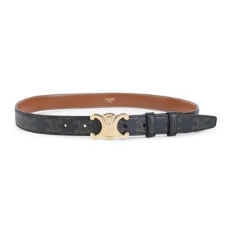Celine Medium 25Mm Triomphe G&uuml;rtel - - Accessories - Damen - Schwarzk - 70 CM