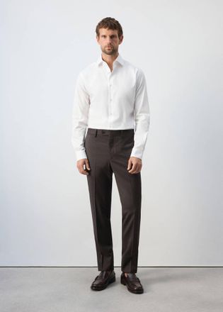 Mango Chemise 100 % coton slim-fit blanc - Homme - XXL - MANGO MAN
