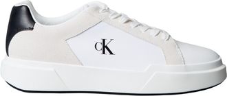 Calvin Klein Herren Cupsole Sneaker Chunky Laceup Dicke Sohle, Wei&szlig; (Bright White/Black), 46