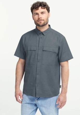 Jack Wolfskin Outdoorhemd JACK WOLFSKIN WILD NEP SHIRT M, Herren, Gr. M (50), Normalgr&ouml;&szlig;en, grau (grauodessa), Obermaterial: 97% BAUMWOLLE, 3% SONSTIGE FASERN, Hemd