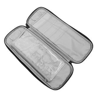 BESTONZON H&auml;kelnadel Etui aus Oxford Gewebe Stricknadel Organizer f&uuml;r Lange Nadeln bis 35cm Tragbare Aufbewahrungstasche f&uuml;r N&auml;hprojekte und Reisen Graue N&auml;hzub