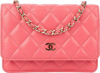 Chanel Crossbody Bags - Chanel Quilted Lambskin Wallet On Chain Crossbody - Gr. unisize - in Bunt - f&uuml;r Damen