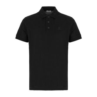 Burberry Polohemd aus Baumwoll-Piqu&eacute; - - Tops - Damen - Schwarzk - M