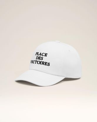 Ami Ami Paris - Casquette blanche en coton imprim&eacute; Place des Victoires Blanc - TU - Unisex