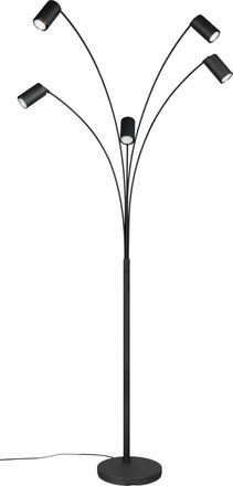 Trio Leuchten Bogenleuchte Marley 412400532, Metall Schwarz matt, exkl. 5x GU10