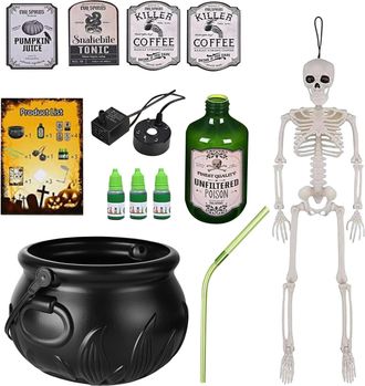 Generic Halloween Candy Bowl - Creep Kettle | Spuk Dekoration f&uuml;r den Innenbereich im Freien | Candy -Beh&auml;lter mit Geistermotiv | Ideal f&uuml;r B&uuml;rofestivals und 
