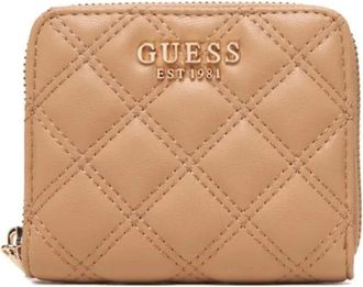 Guess Femme, Accessoires, Beige, Taille: ONE Size Giully Quilted Mini Wallet