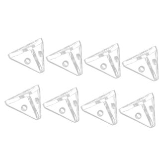 Cabilock 8 St&uuml;ck Acryl Eckverbinder Transparent Dreieckiger Displaycase Connector mit Schrauben Installieren Stabile Halterung f&uuml;r Acrylglas Vitrinen Zubeh&ouml;r