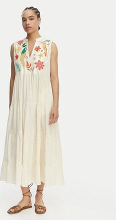 Lola Casademunt Sommerkleid LS2616006 Creme Relaxed Fit
