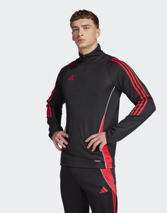 adidas adidas Performance - Tiro 24 - Haut de survêtement - Noir et rubis pur