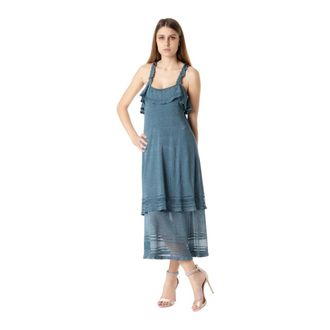 M Missoni Langes Kleid - - Dresses - Damen - Blau - XS