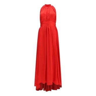 SA SU PHI Robe pliss&eacute;e &agrave; ceinture - Femme - Robes - Rouge - Taille: 42 FR