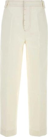 Ami Homme, Pantalons, Blanc, Taille: S Pantalon Baggy avec Ceinture