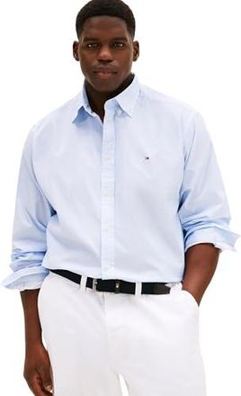 Tommy Hilfiger Chemise Homme BT-Flex Poplin Micro Regular Fit, Bleu (Blue Spell/Allover), 2XL