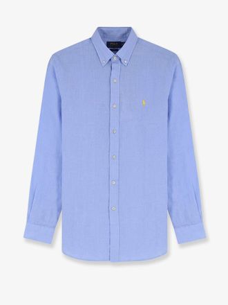 Ralph Lauren Linen shirt with embroidered logo on the front - POLO RALPH LAUREN - gender_Man