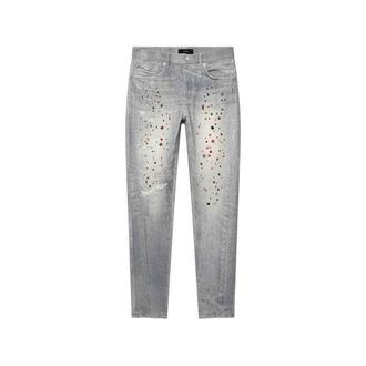 Purple P001 Printed Jeans
