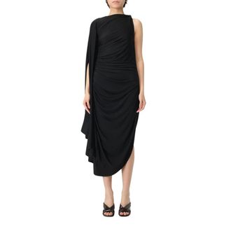 Bottega Veneta Femme, Robes, Noir, Taille: 34 FR Draped OneSleeve Midi Dress