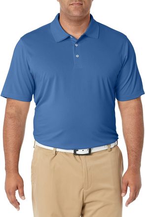 Amazon Essentials Herren Golf-Poloshirt, Feuchtigkeitsableitend Schnell Trocknend, Kurzarm, Verwaschenes Blau, XXL