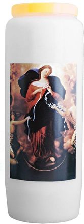 Spaas Christ-en-or : Novene Kerze - Jungfrau Maria der Knotenl&ouml;serin - Brennt 9 Tage, 100% pflanzlich