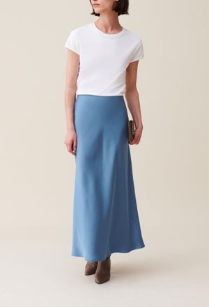 Claudie Pierlot Jupe midi fluide satin&eacute;e