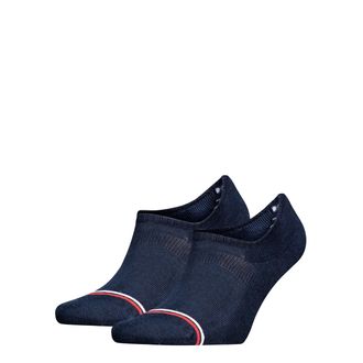 Tommy Hilfiger Unisex Footie Socken, Marineblau, 35/38 (2er Pack)