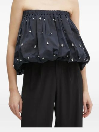 A.L.C. jupe à ornements en cristal - Bleu