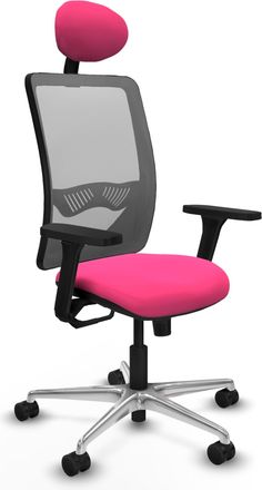 Piqueras y Crespo Rosa Zulema Schreibtischstuhl mit 3D-Armlehnen, h&ouml;henverstellbarer Lendenwirbelst&uuml;tze und festem Kopfteil, ausgestattet mit 3 Positionen und Schneidsc