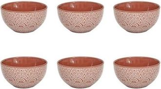 The Home Deco Factory KA0476, Sahara Terracotta Bowl 65Cl - Unique design inspired by desert landscapes, ideal for soups and salads, easy maintenance, red color, size 65 cl
