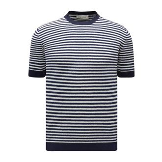 FILIPPO DE LAURENTIIS Gestreiftes T-Shirt mit kurzen &Auml;rmeln - - Knitwear - Herren - Mehrfarbig - M