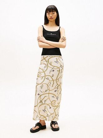 Tommy Hilfiger Jupe longue slim &agrave; motif cha&icirc;nes