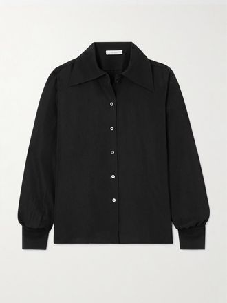 The Row Chemise En Soie Conan - Noir