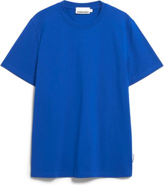 Armedangels Herren Heavyweight T-Shirt aus recyceltem Baumwoll Mix MAARKOS Relaxed Fit Dynamo Blue