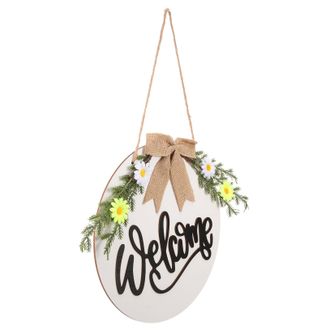 SOLUSTRE Sonnenblumen-türschmuck Aus Holz Sommerdeko Für Außenbereich Gartenschmuck Als Türhänger Oder Wandschmuck