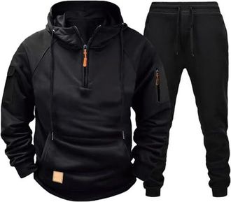 Generic Surv&ecirc;tement Homme &agrave; Capuche,Ensemble Jogging Homme 2 Pi&egrave;ces Sweat-Shirt &Agrave; Capuche Et Pantalon V&ecirc;tement De Sport Casual Mode Surv&ecirc;tement Homme Ensemble