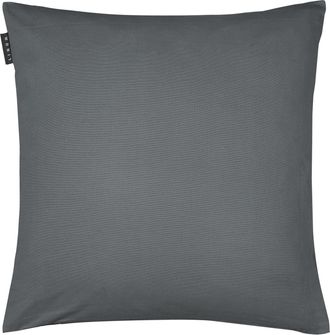Linum Annabell Elegant Kissenh&uuml;lle 50x50 cm, 100% Baumwolle, Maschinenwaschbar, Granitgrau