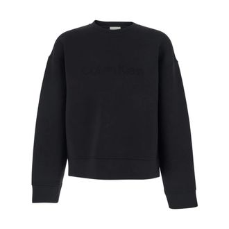 Calvin Klein Homme, Sweatshirts et sweats &agrave; capuche, Noir, Taille: XS SweaT-shirt d&eacute;contract&eacute; avec logo en relief