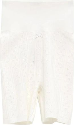 J.W.Anderson Femme, Shorts, Blanc, Taille: 36 FR Knitted Pointelle Fitted Shorts
