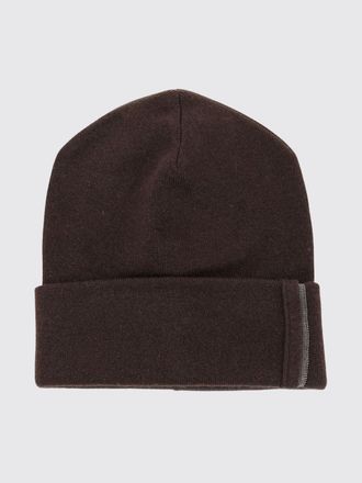 Brunello Cucinelli Bonnet beanie en pur cachemire avec revers et monile